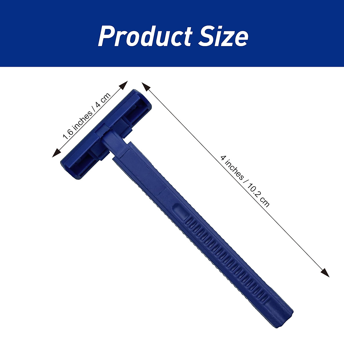 Medpride Disposable Razors | 50-Pack| Twin Blades & Easy Grip For Max Control & Smoothness| Unisex, Smooth & Comfortable Shaving Care for Men & Women