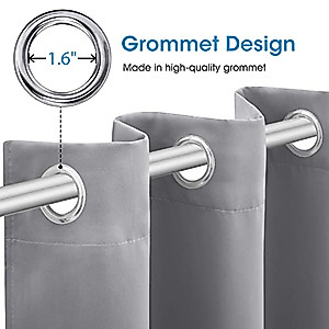 HOMEIDEAS Light Grey Blackout Curtains for Bedroom 52 X 84 Inch Long 2 Panels Set Room Darkening Curtains & Drapes, Light Blocking Soundproof Thermal Insulated Grommet Window Curtains for Living Room