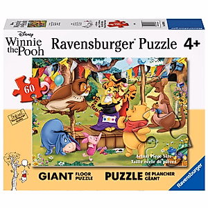 Ravensburger Disney Winnie The Pooh Magic Show - 60 Piece Jigsaw Puzzle for Kids | Unique, Perfectly Fitting Pieces | Durable, Colorful, Glare-Free | Ideal for Ages 4-8 | FSC-Certified Materials