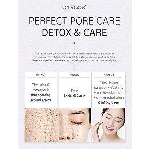 Biorace] Pore Tightening Pearl Clay Mask 110 g / 3.8 oz Tightens Pores + Sebum Control + Deep Cleanse [Made in KOREA]