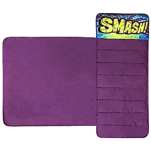 Jay Franco Marvel Super Hero Adventures Hulk Smash Nap Mat - Built-in Pillow and Blanket - Super Soft Microfiber Kids'/Toddler/Children's Bedding, Ages 3-5