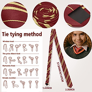 17PCs Wizard Party Favors Magic Wand Hat Glasses Frame Magic Scarf Tie Tattoo for Birthday Halloween Party Cosplay Costume Dress Up Accessories