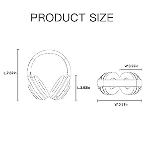 iKF-T1 Pro Wireless Wired Headphones Call Noise Cancelling Bluetooth Headset Bass Stereo Sound 100 Hours Using Time Built-in Microphone Pairing 2 Devices Compatible iOS/Android (Off-White)