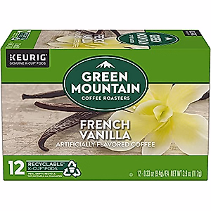 Green Mountain Coffee Roasters French Vanilla Keurig Single-Serve K-Cup pods, Light Roast Coffee, 12 Count