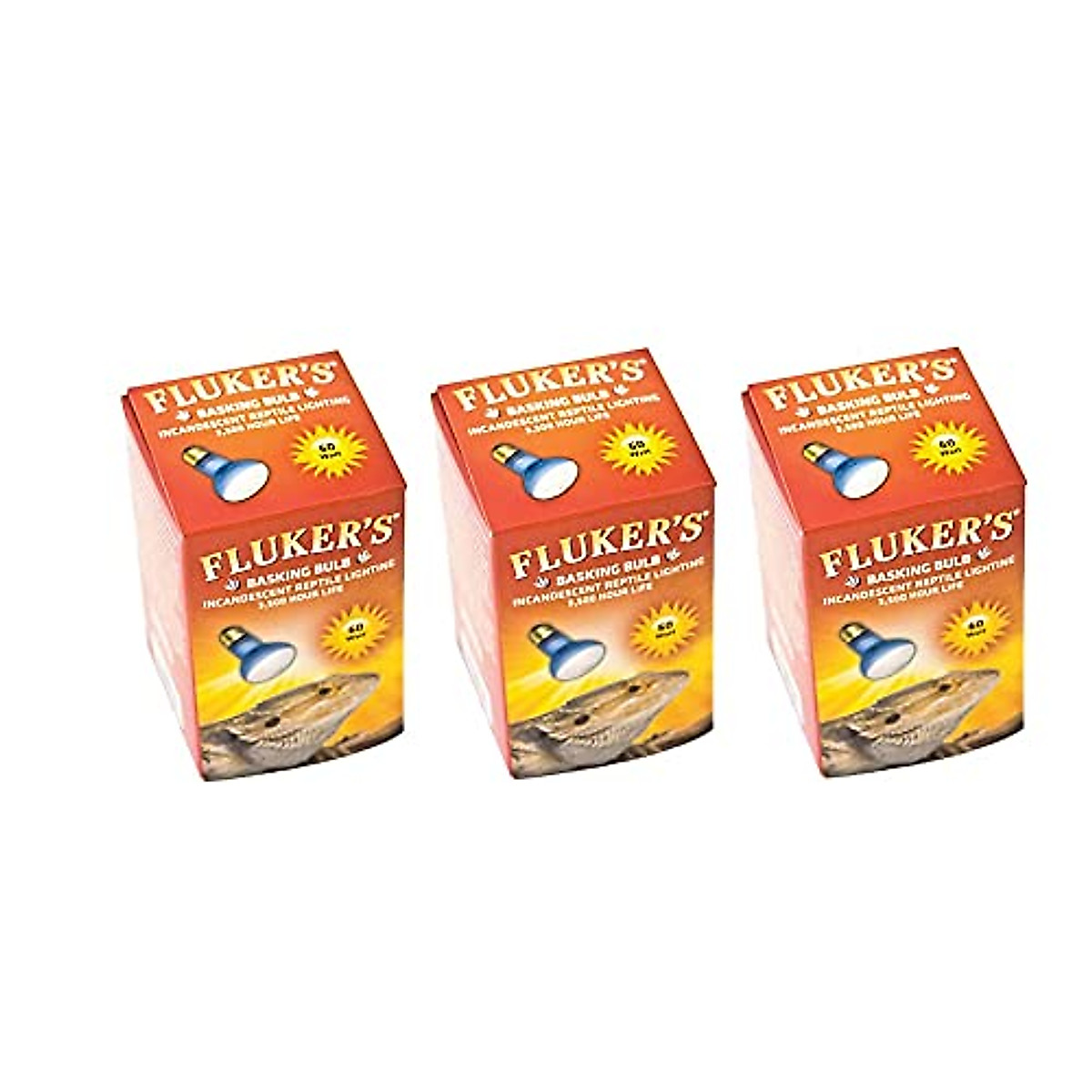 (3 Pack) Fluker's Basking Spotlight Bulbs for Reptiles - 60 Watt