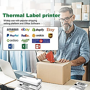Rongta Label Printer,Thermal Shipping Label Printer,4x6 Shipping Label Printer for Small Business, Supports Amazon,UPS, FedEx,UPS, Etsy,Shopify Etc,Compatible with Windows & Mac OS(RP420)