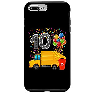 iPhone 7 Plus/8 Plus Happy 10 Birthday Rear Loader Garbage Truck Case