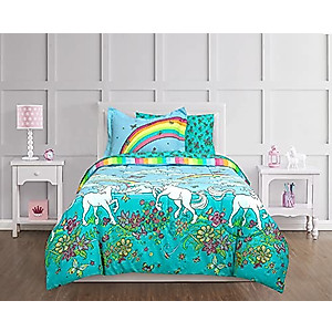 Kidz Mix Rainbow Unicorn Bed in a Bag, Twin