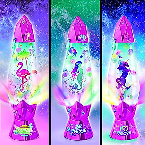 Canal Toys Style 4 Ever DIY Mood Lamp - Customizable Bubble Lamp with Color-Changing LED Lights, Glittery Bubbles, and Swirling Beads. Ages 6+