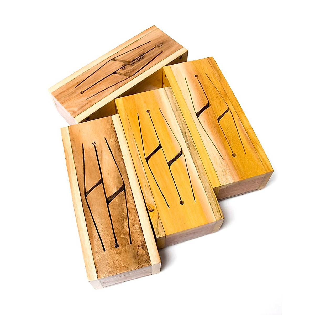 Mahogany Wood Tongue Drum Slit Tongue Log Drum With Mallets 4 Notes, PROFESSIONAL SOUND/QUALITY - JIVE BRAND