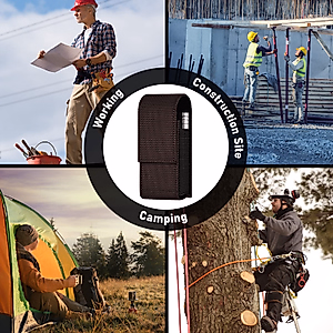 ykooe Multitool Sheath Compatible with Leatherman EDC Belt Organizer Tool Holster Nylon Pouch, Brown