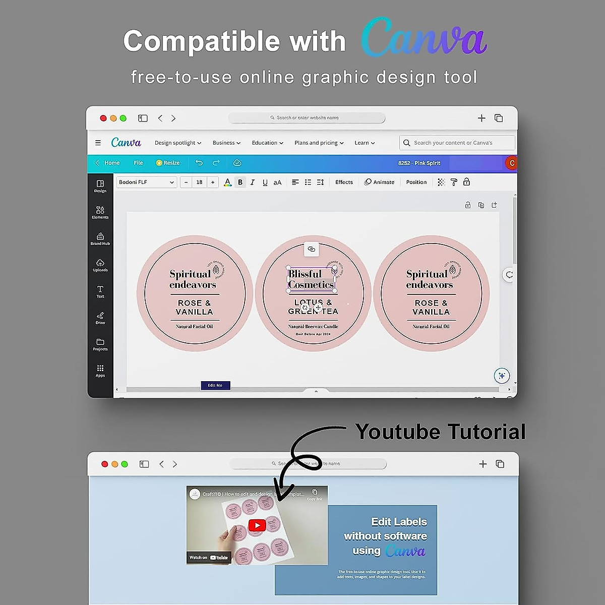 2x2 Clear Square Labels Stickers Glossy for Laser Printer, Pack of 300, Transparent self Adhesive Vinyl Paper Craftiff