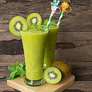 ABOOFAN 6pcs Silicone Straw Tip Cover Reusable Drinking Straw Tips Lids Dust Proof Straw Plugs Cartoon Drinking Dust Cap for Home Kitchen Party Accessories Assorted