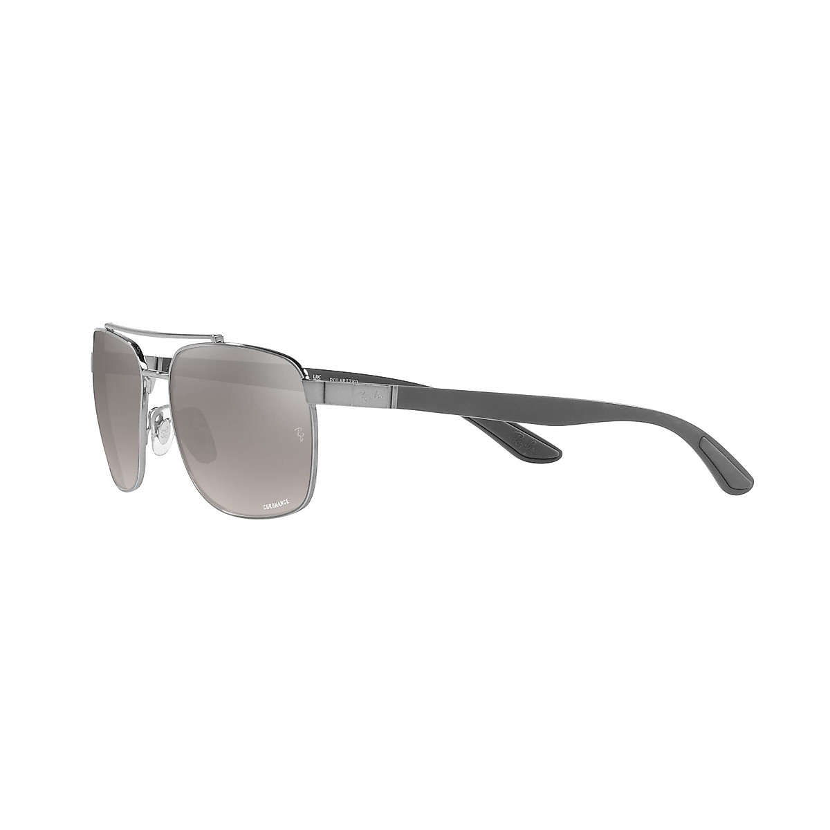 Ray-Ban RB3701 Liteforce Rectangular Sunglasses, Gunmetal/Grey Mirrored Polarized, 59 mm