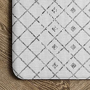 nuLOOM Moroccan Anti Fatigue Kitchen or Laundry Room Comfort Mat, 18" x 30", Light Grey