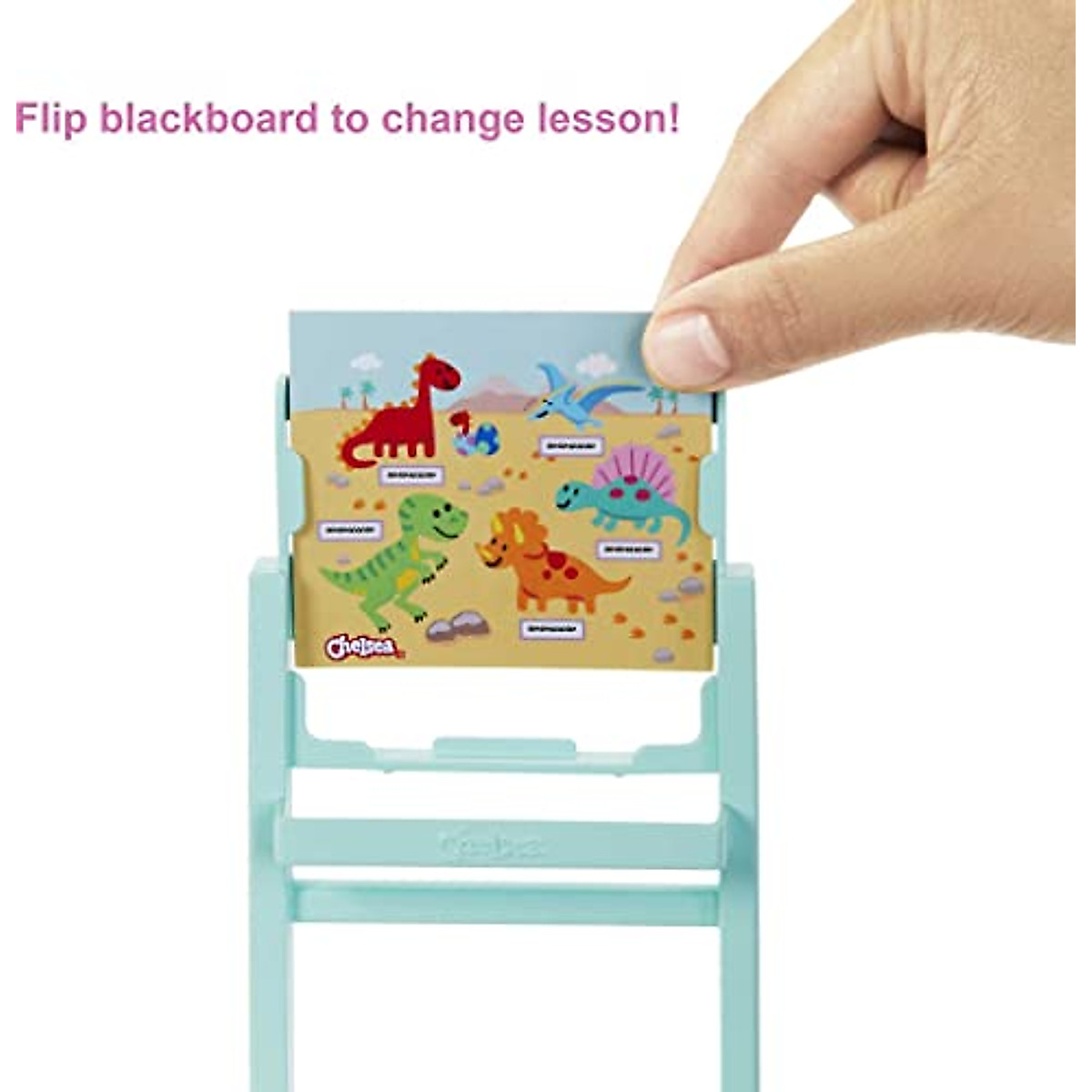 Barbie Club Chelsea School Playset with Blonde Small Doll & Classroom Accessories, Flipping Blackboard, Cafeteria, Desks & More (Amazon Exclusive)