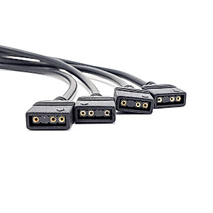 Micro Connectors Addressable RGB 1 to 4 Splitter Cable - 50cm/ 2 Pack, Model: F04-04ARGB50-2P