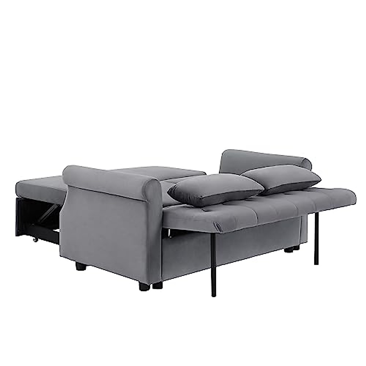ERYE 3-in-1 Tufted Futon Loveseat Sofa Convertible Sleeper Couch Bed