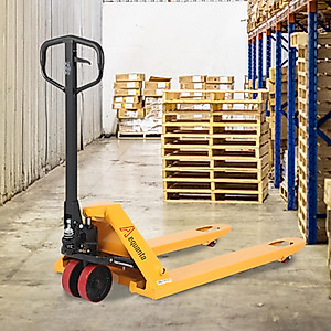 Aequanta Hand Pallet Jack Manual Pallet Truck 48"x27" Fork Size 5500lbs Capacity