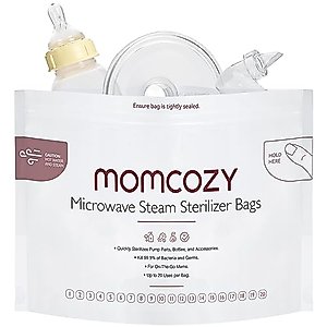 Momcozy Microwave Steam Sterilizer Bags, 8 Count Travel Sterilizer Bags Reusable for Breast Pump Parts/Baby Bottles, Up to 20 Uses Per Bag, Breastpump Accessories for Momcozy S9 Pro/S12 Pro