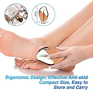 AirOpen Callus Remover for Feet, Safe and Durable Nano Glass Foot File with Storage Bag, Professional Foot Care for Dead Skins, Foot Calluses, Foot Corns and Foot Cuticles (Gold)