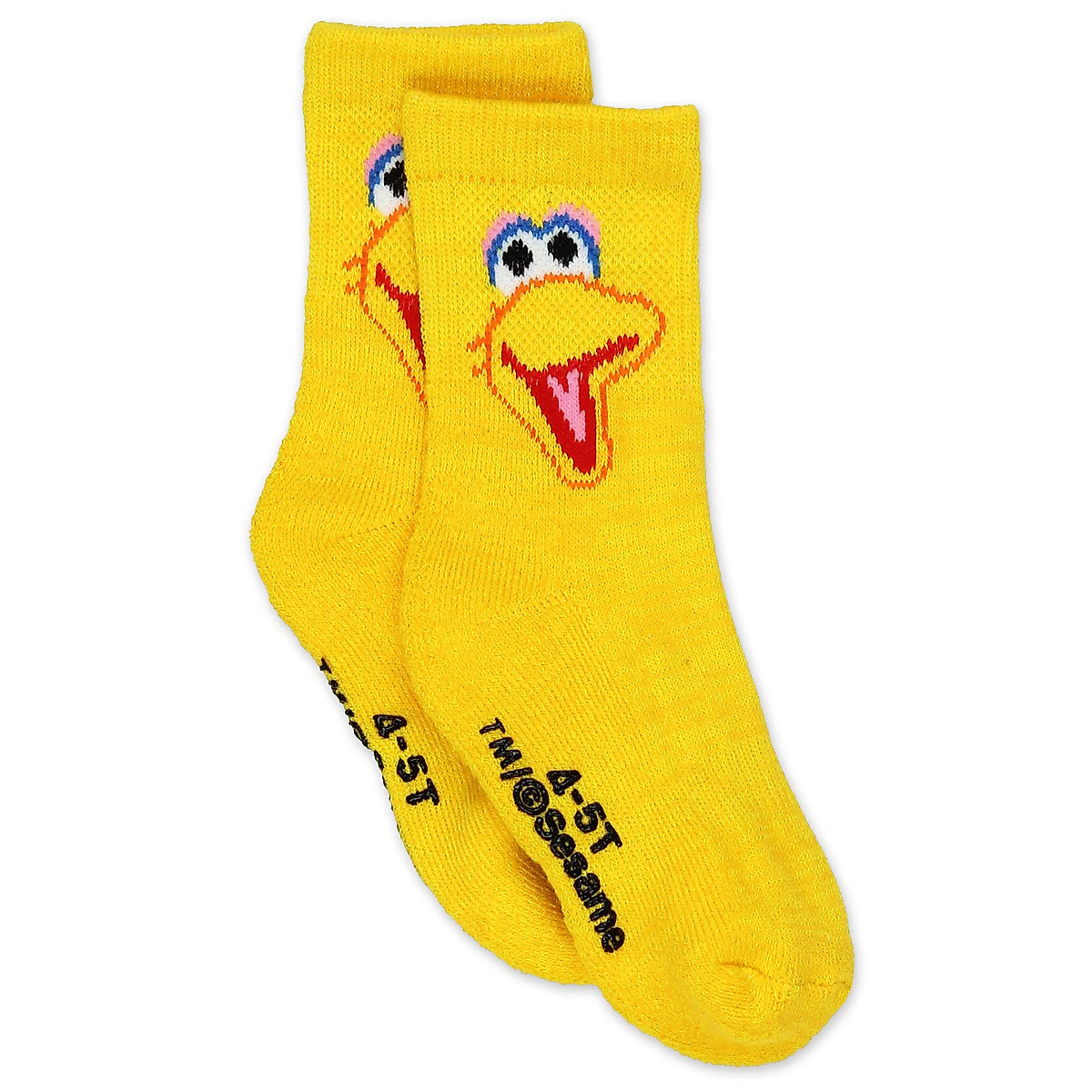 Sesame Street Elmo Baby Toddler Boys Girls 6 Pack Crew Socks with Grippers (2-3T, Multicolor)