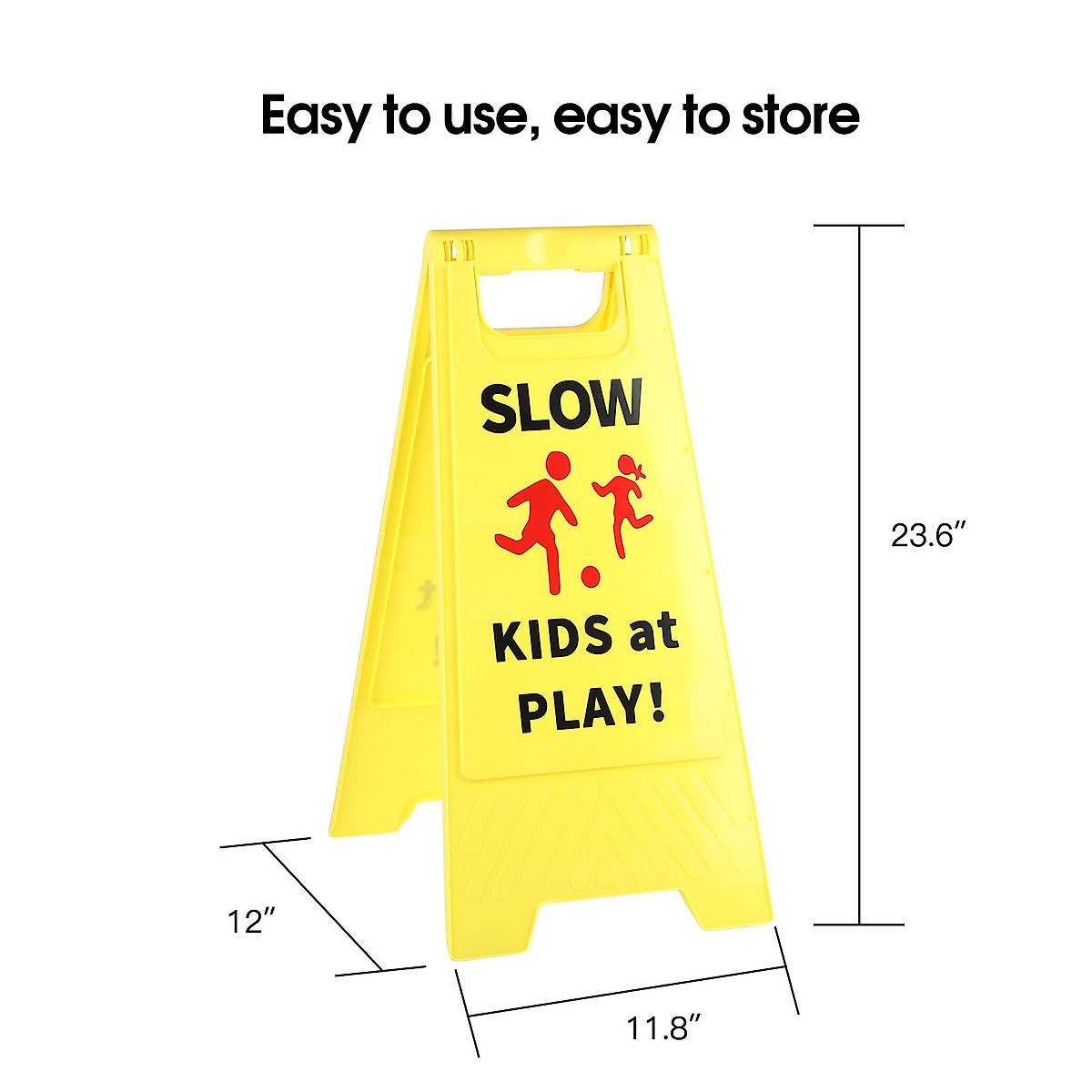 Slow Kids at Play Sign, Children at Play Safety Signs with Double-Sided Text and Graphics for Street Neighborhoods Schools Park Sidewalk Driveway (2-Pack Green)