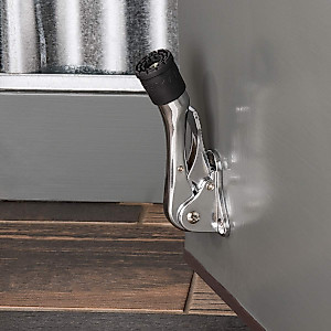 Amazon Basics Chrome, 4-Inch Hands-Free Kick Door Stop, 1-Pack