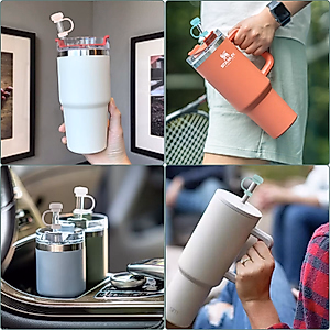 Straw Cover Cap for Stanley Cup, 10mm Silicone Straw Cover Compatible with Stanley 30&40 Oz Tumbler with Handle, 0.4in Straw Topper Stanley Cup Accessories (6)