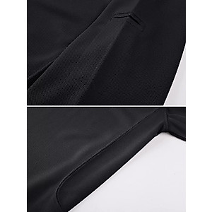 MAGCOMSEN Black Polo Shirts for Men Golf Shirts Pique Polo Shirts Short Sleeve Combat Shirt Tactical Shirt L