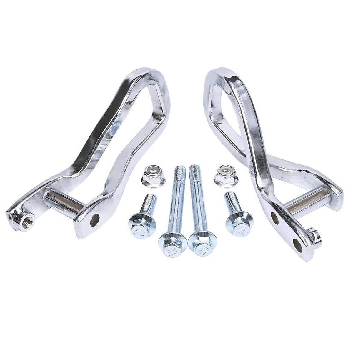 KRAZI Front Tow Recovery Hooks Chrome with Bolts