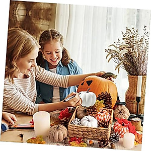 IMIKEYA 60 Pcs Thanksgiving Pumpkin Foam Pumpkins Fall Decorations Halloween Pumpkins Simulated Pumpkin Decor Scene Layout Pumpkin Decor Artificial Pumpkin Ornament Statue Rope