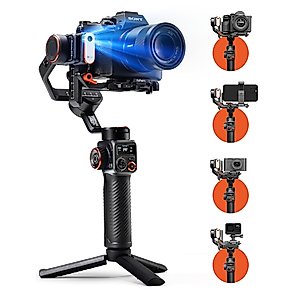 hohem iSteady MT2 Kit Gimbal Stabilizer for Camera, 3-Axis Gimbal for Mirrorless/Pocket/Action Camera/Smartphone, AI Tracker, Magnetic Fill Light Stabilizer, Available for Canon/Nikon/Sony