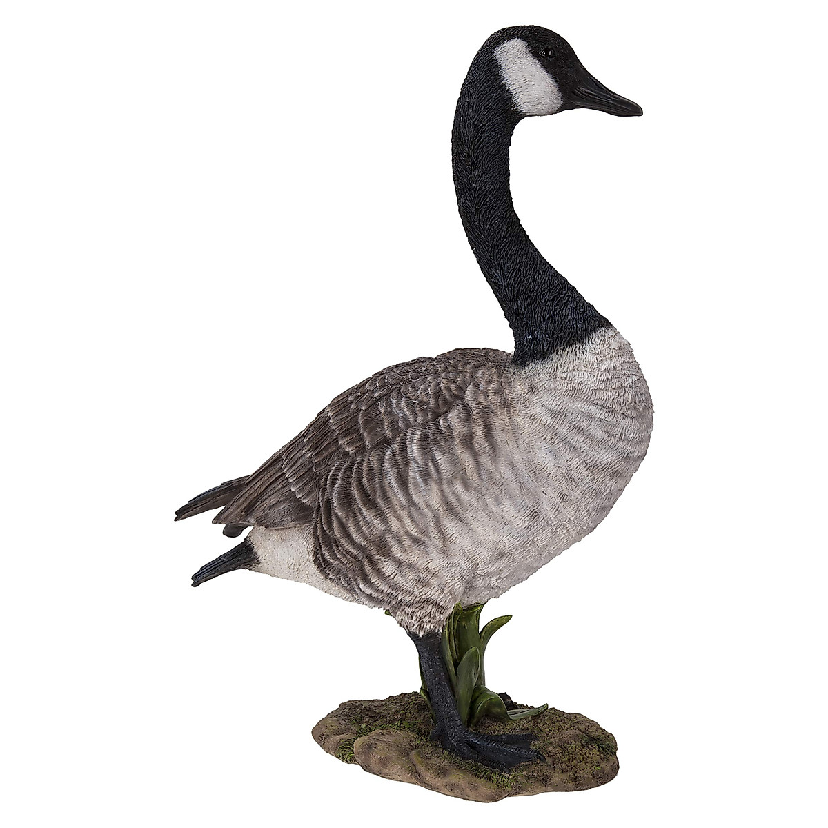 Hi-Line Gift Standing Canada Goose Statue, Grey/Natural