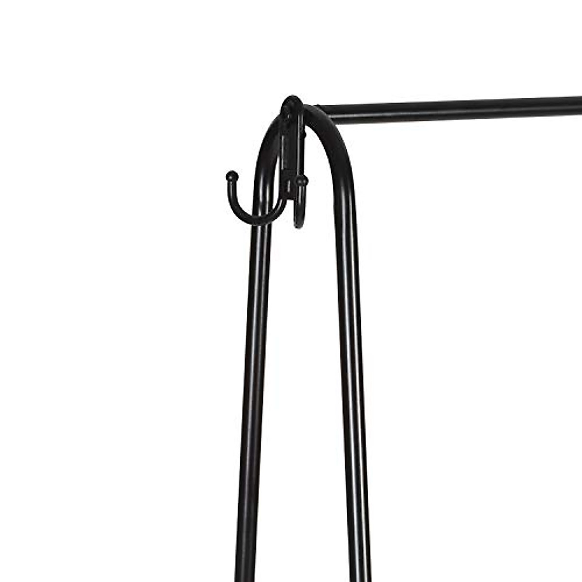 Organize It All Garment Rack with 2 Tier Shelving, Assembled Dimensions: 23. 7” x 14. 09” x 59. 06, Multi-Functional, Great for Storing Shoes, Space Saving, Freestanding,