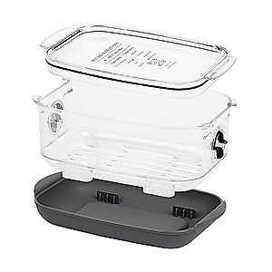 ProKeeper+ by Progressive Stackable Produce ProKeeper Storage Container with Stay-Fresh Vent System (PKS-912 (1.2 qt Berry Keeper))