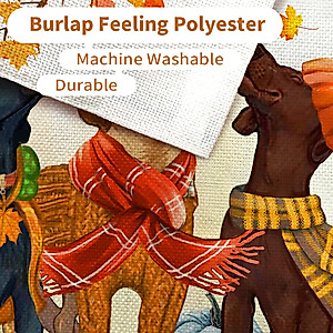 CROWNED BEAUTY Fall Dogs Garden Flag 12x18 Inch Double Sided for Outside Welcome Maple Leaves Small Burlap Seasonal Autumn Yard Decoration