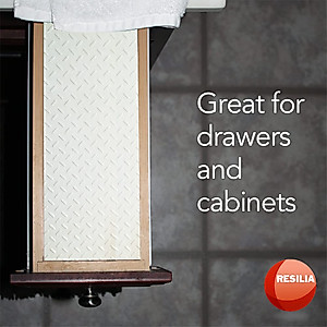 Resilia Premium Under The Sink Mat- Large Universal Size, Cut to Fit Cabinets, Shelf & Drawer Liners, Thick Plastic Diamond Plate Surface, 24 x 48 inches, Pure White