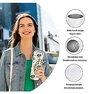 Birthday Gifts for Women Her Mom, Evil Eye Insulated Skinny Tumblers Cup Coffee Mug with Lid 20oz - Reusable Water Bottle for Hot & Cold Drinks Tea Cup Iced Coffee Thermos Travel Mug