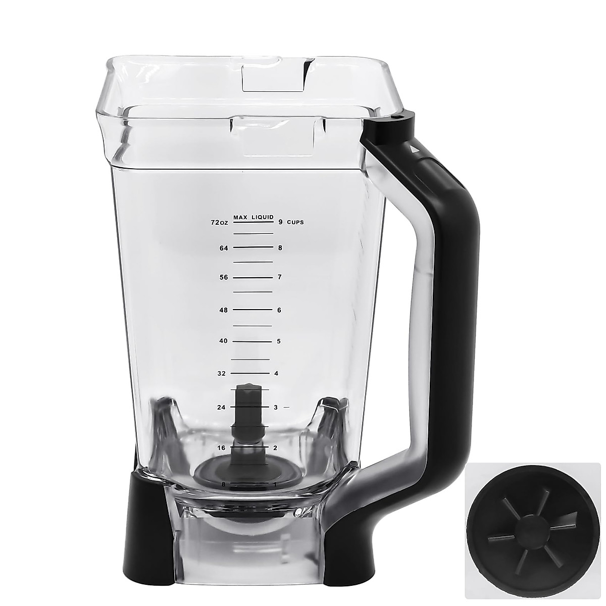 WARDFYT Replacement Pitcher 72 oz XL Compatible with Ninja Blender (New Model) BL610, 72oz Crushing Pitchers Replacement for Ninja BL710WM BL710WMC CO610B CO650B CT610