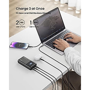 INIU Power Bank, 25000mAh 65W USB C Laptop Portable Charger, PD QC Fast Charging 3-Output External Battery Pack for Laptop MacBook Dell XPS iPad Tablet Steam Deck iPhone 14 13 Samsung S22 Google, etc