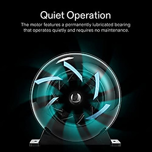 VIVOSUN D4 4 Inch 195 CFM Inline Duct Ventilation Fan HVAC Vent Blower for Hydroponics Grow Tent