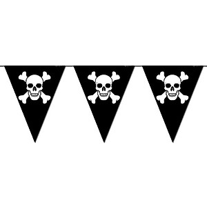Beistle 50537 Jolly Roger Pennant Banner, 10-Inch by 12-Feet
