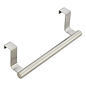 Fangfang Over-The-Cabinet Towel Bar,Brushed Stainless Steel Kitchen Cupboard Dish Towel Bar Holder