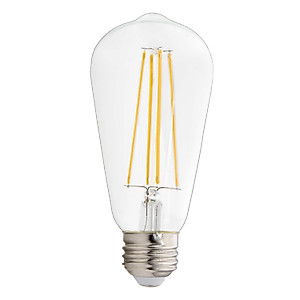 Maxxima ST19 LED Filament Light Bulb 800 Lumens 60 Watt Equivalent 2700K Warm White 7 Watt Edison Bulb (6 Pack)