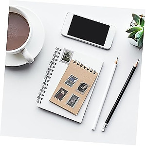 Tofficu 6 Packs Paper Stamp Sticker Scrapbook Stamp Sticker Photo Scrapbook Stamp Decal Scrapbooking Masking Tape Scrapbook Sticker Adhesive Decoration Sticker Photo Corner Plant Travel