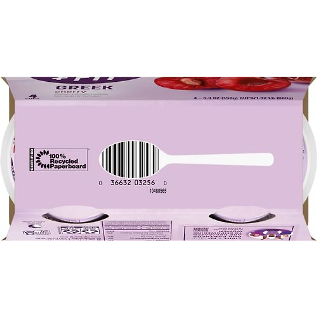 Dannon Light + Fit Greek Nonfat Yogurt, Cherry, Gluten-Free, 5.3 oz., 4 Pack