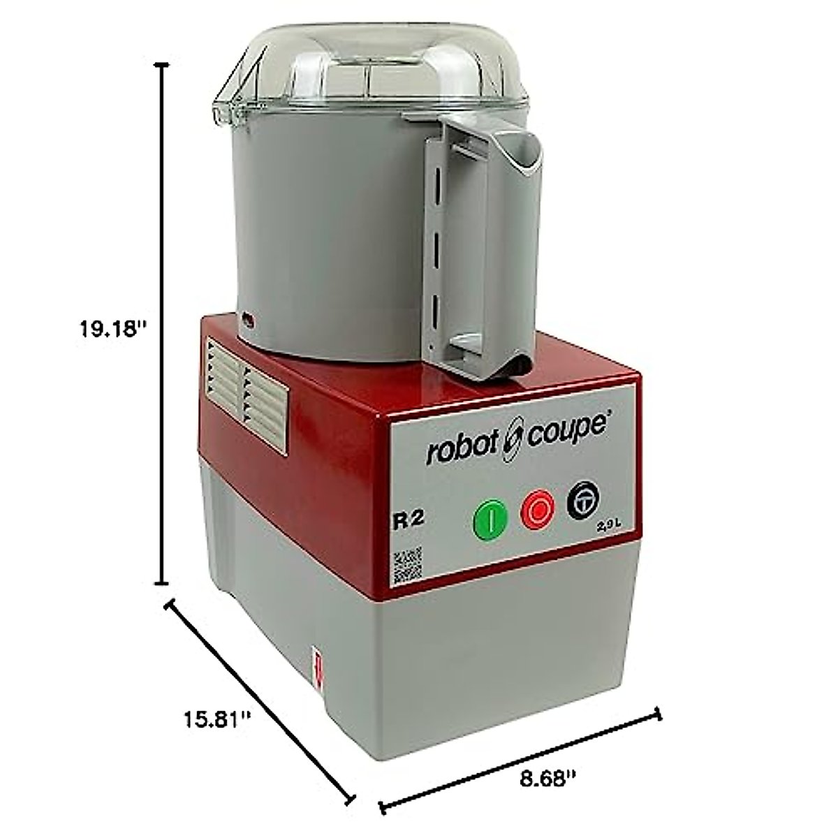 Robot Coupe - 4581 R2N Continuous Feed Combination Food Processor with 2.9 L Polycarbonate Bowl, 1-HP, 120-Volts