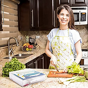 Plastic Bag Organizer Kitchen Acrylic 4 Slots Storage Bag Holder Baggie Organizers for Drawer Counter Pantry, Green Mountain