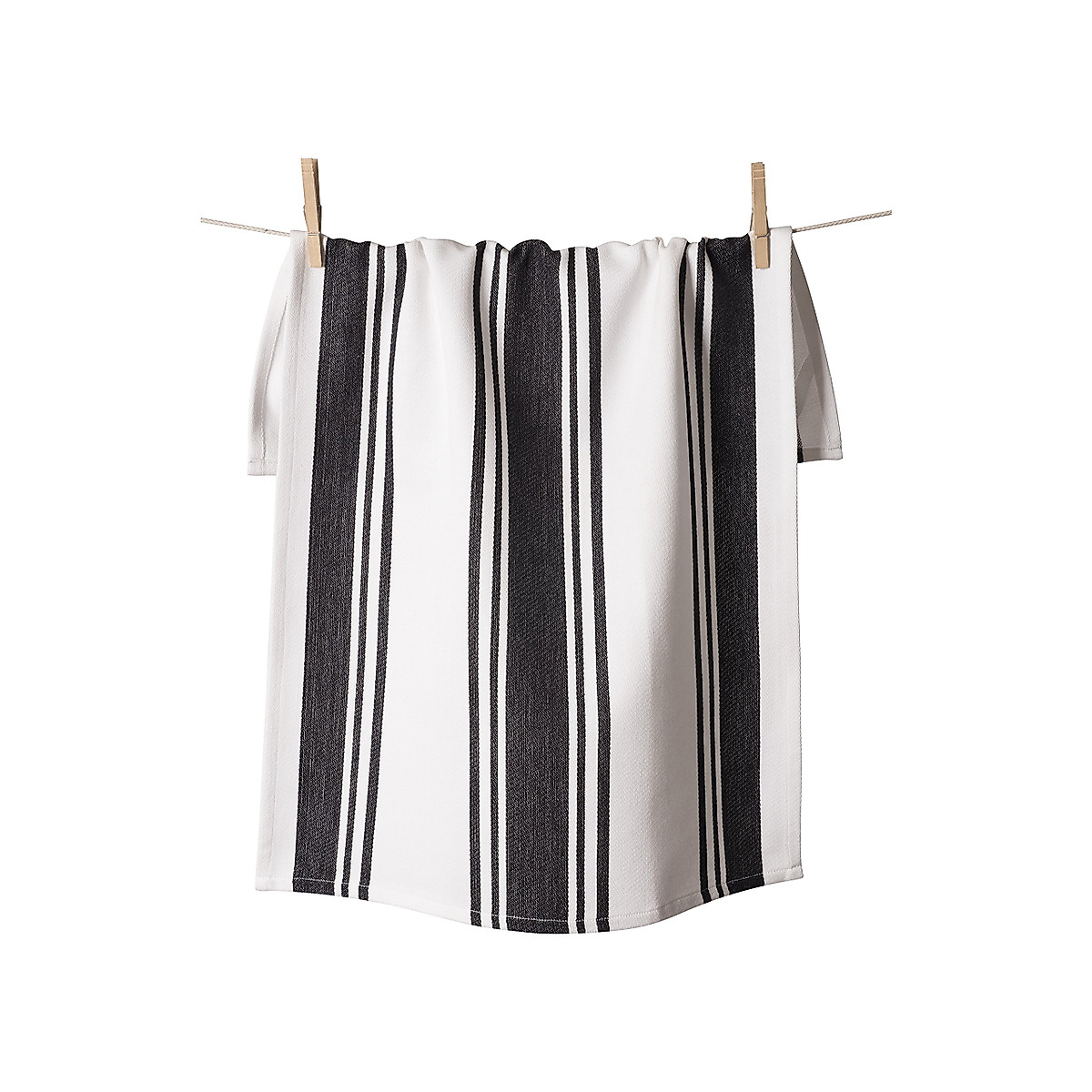 KAF Home Kitchen Towels, Set of 6, Black & White, 100% Cotton, Machine Washable, Ultra Absorbent